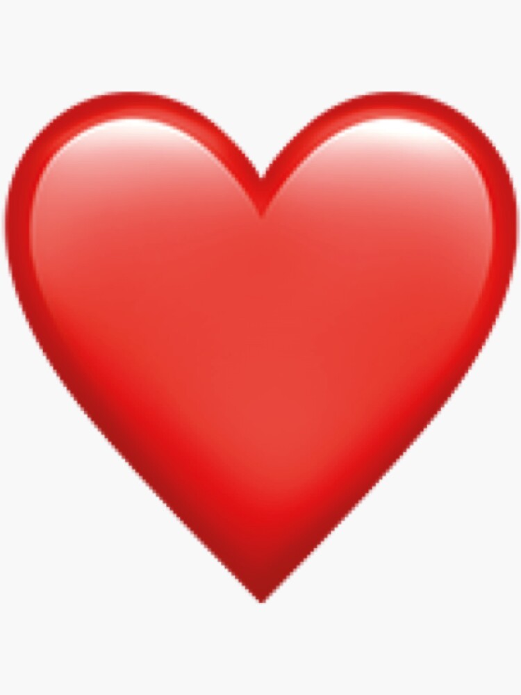 " ️Red Love Heart Emoji" Sticker for Sale by Emooji | Redbubble