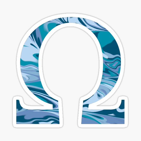 "Blue Tie Dye Omega Symbol" Sticker for Sale by Madilindley | Redbubble