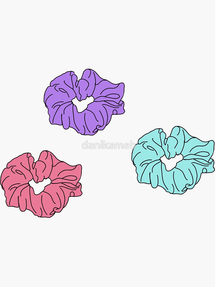 "Scrunchie sticker pack" Sticker by danikameb | Redbubble