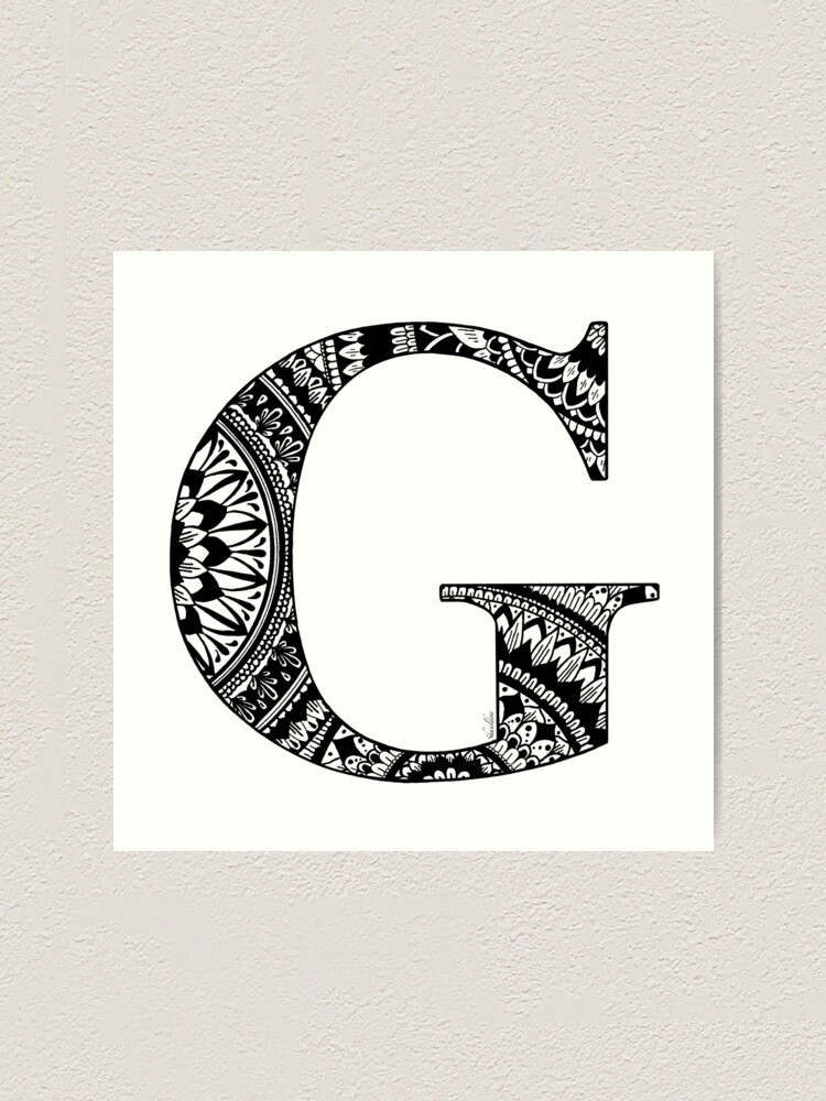 "Mandala Letter G" Art Print by Shaseldine | Redbubble
