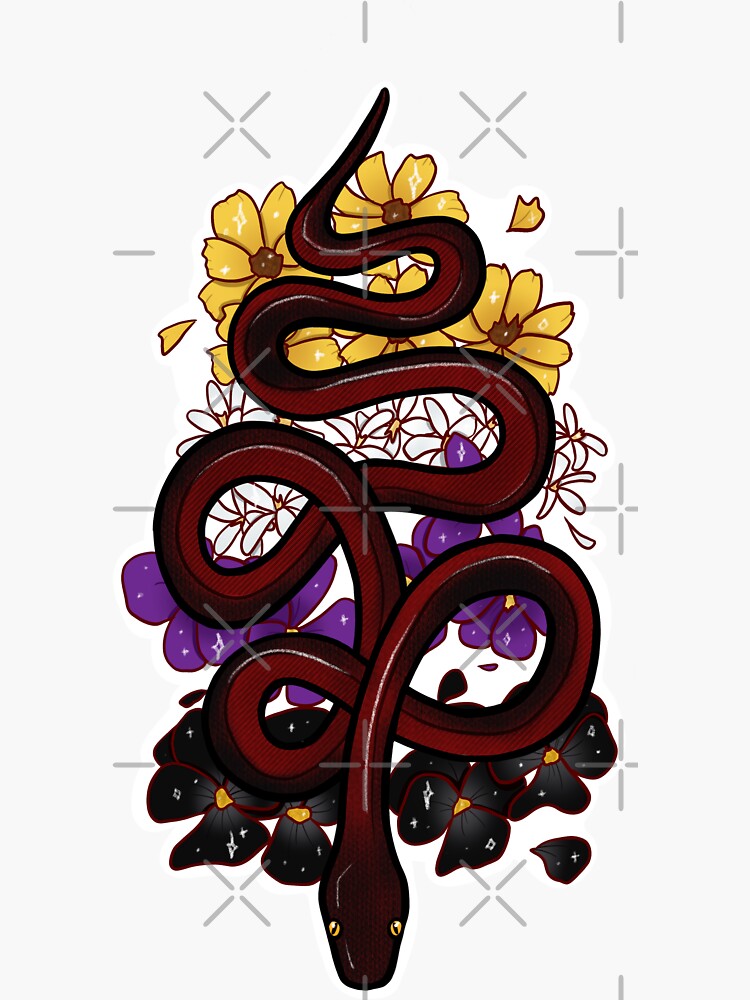 "Non Binary Snake" Sticker by blooming-cyre | Redbubble