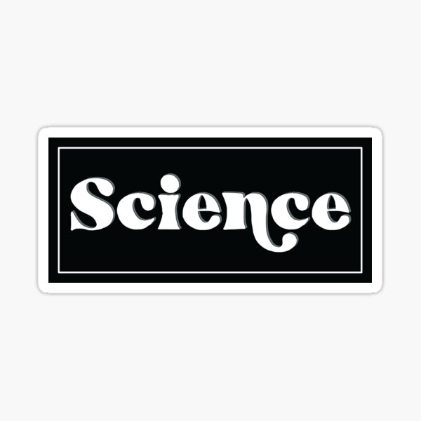 "Black Science School Subject" Sticker for Sale by The-Goods | Redbubble