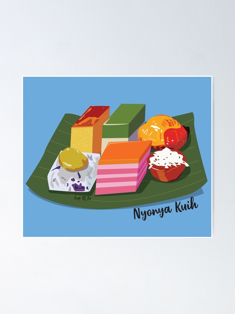"Traditional Nyonya Kuih" Poster for Sale by cupofju | Redbubble