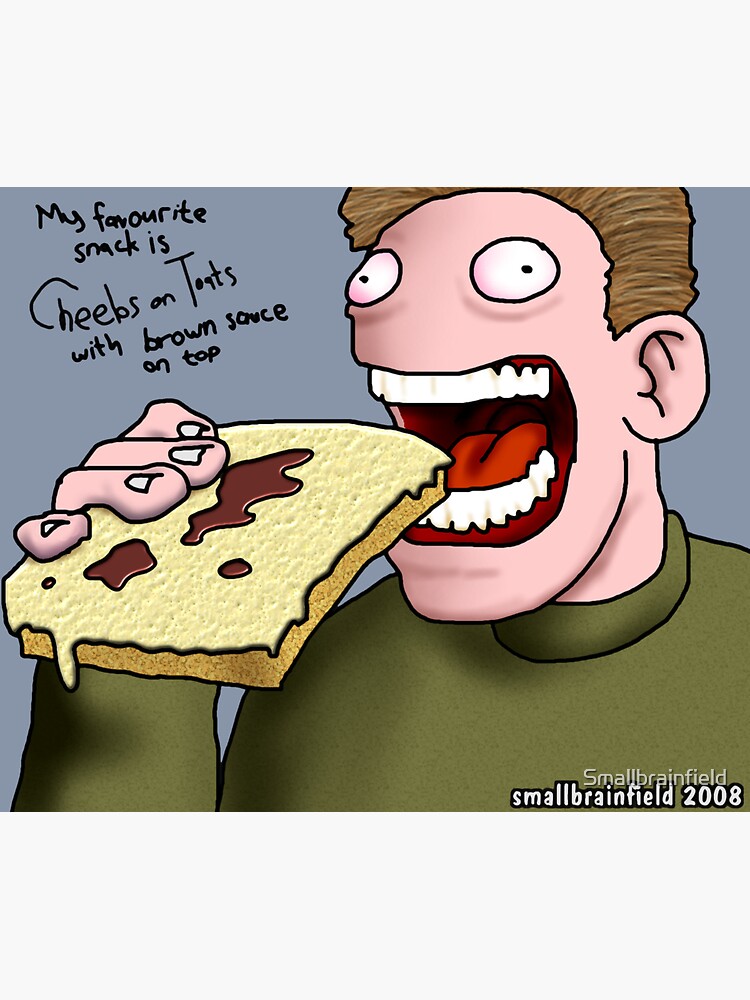 "Cheebs on Toats" Sticker for Sale by Smallbrainfield | Redbubble