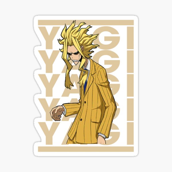 "Yagi My Hero Academia Character Japanese Fantasy Anime Manga" Sticker ...