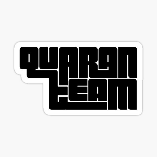 "Quaranteam quotes quarantine" Sticker for Sale by popcarol | Redbubble