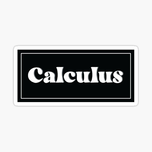 "Black Calculus School Subject" Sticker for Sale by The-Goods | Redbubble