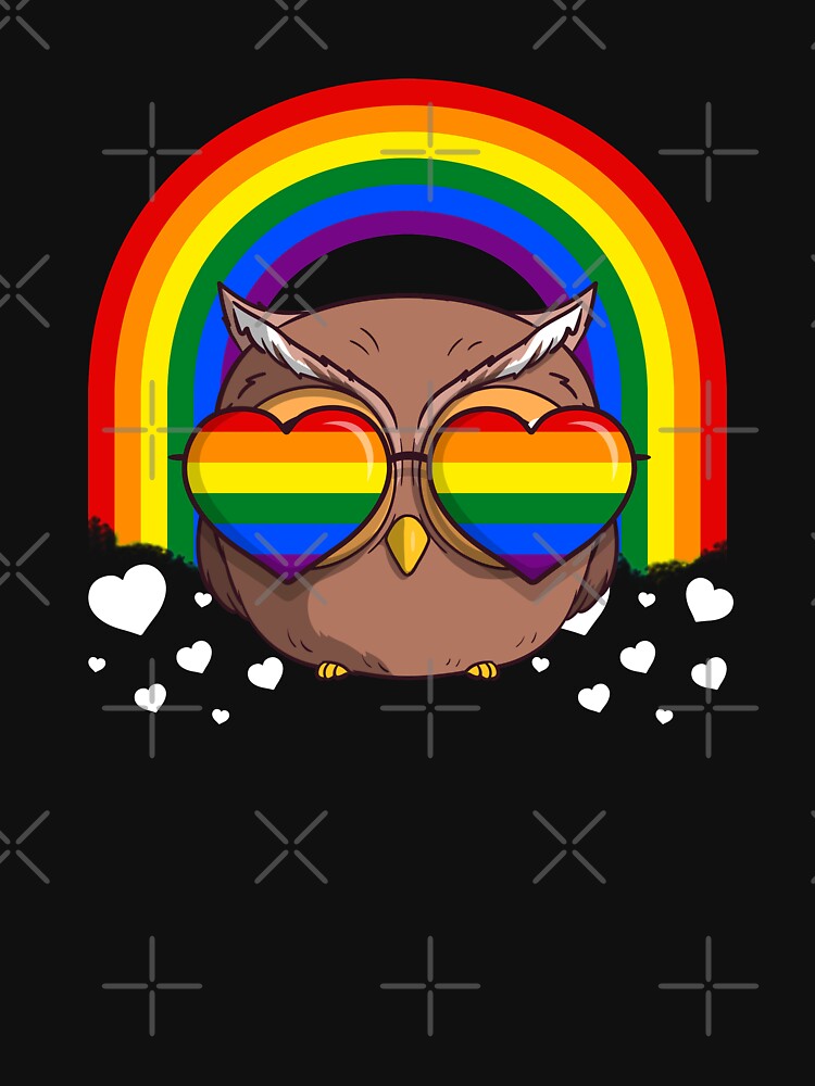 Lgbt Rainbow Gay Pride Owl T Shirt By Fatamyfan1 Redbubble