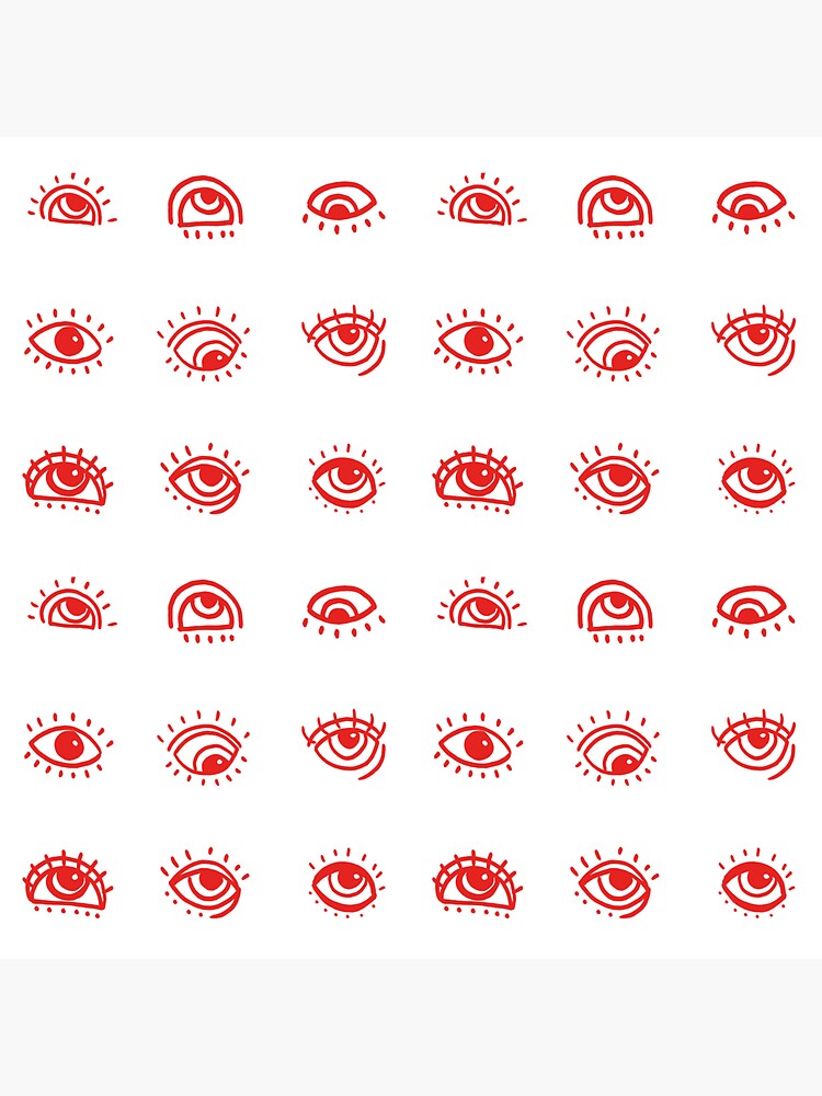 "Red eyes" Sticker for Sale by soniasanmartin | Redbubble