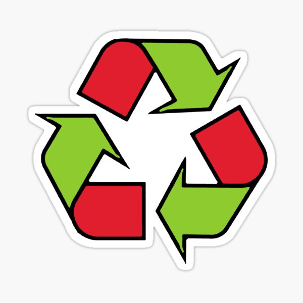 "Recycling Symbol" Sticker by Mark-Ewbie | Redbubble