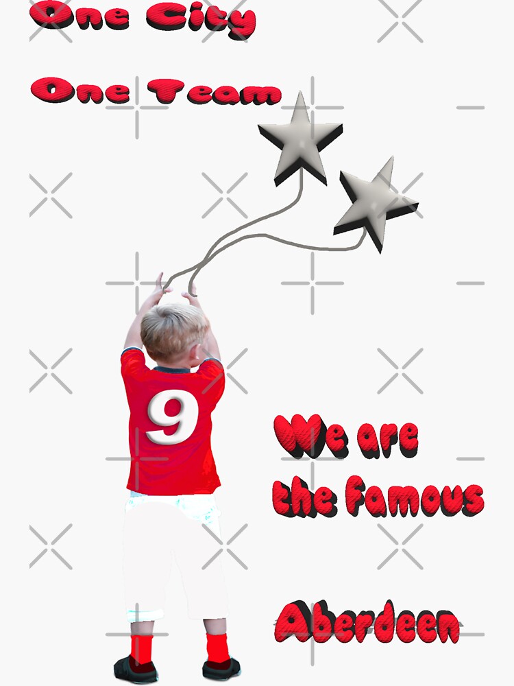 "Aberdeen Fc, 2 stars" Sticker for Sale by grantspics | Redbubble