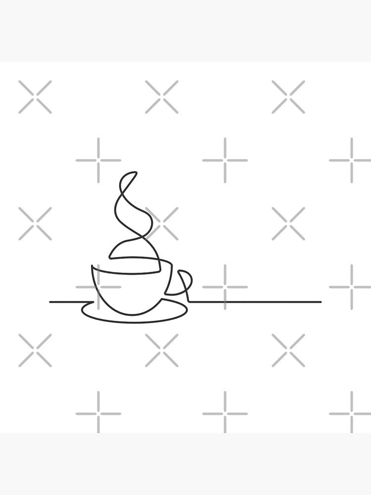 "Single Line Coffee Cup Illustration" Poster for Sale by ...
