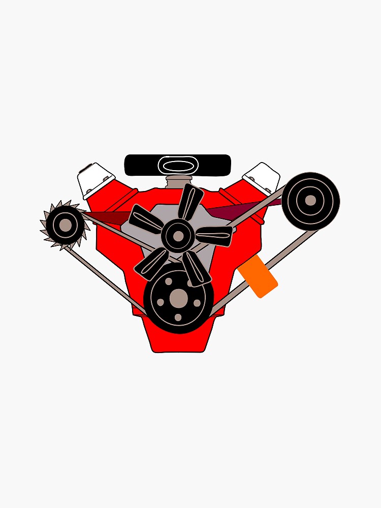 "V8 Engine " Sticker for Sale by Slaymanmostafa | Redbubble