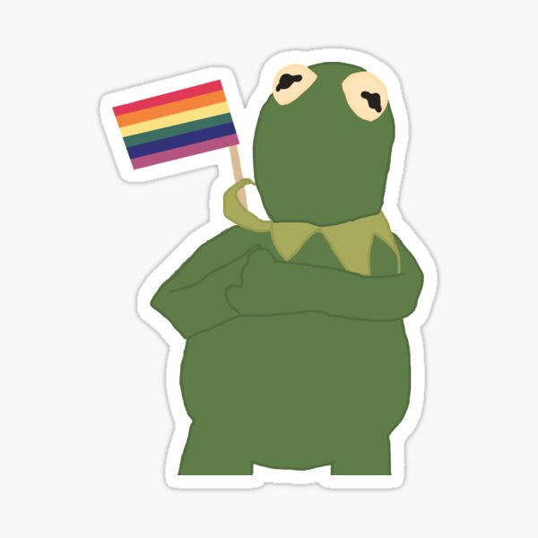 "Kermit Pride" Sticker for Sale by gaylegend | Redbubble