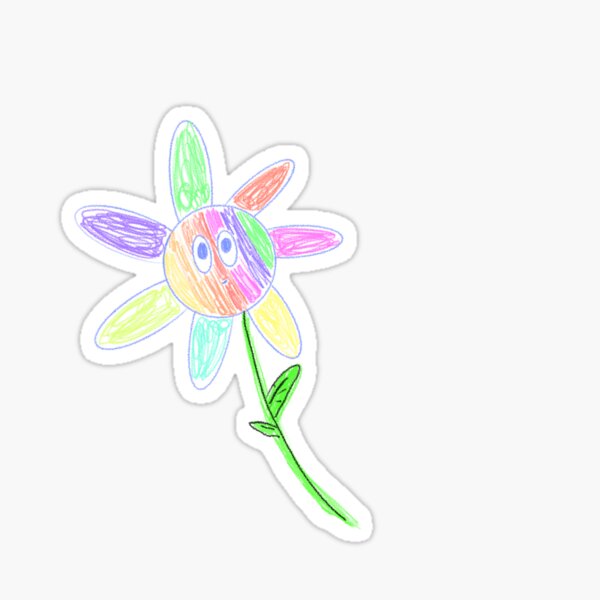 "Child cute colorful drawing sticker" Sticker by Avigailsella | Redbubble