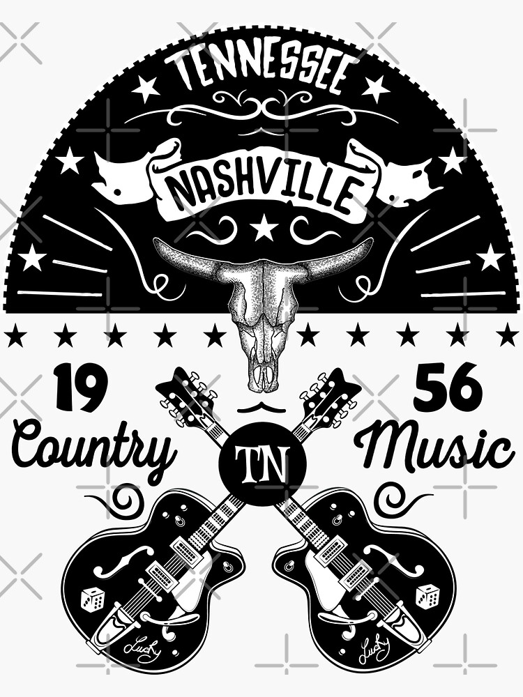 "Nashville Country Music Retro Tennessee Vintage Rockabilly Style ...