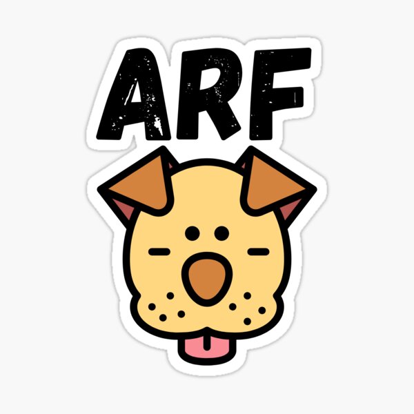 "ARF ARF ARF" Sticker by Latados | Redbubble