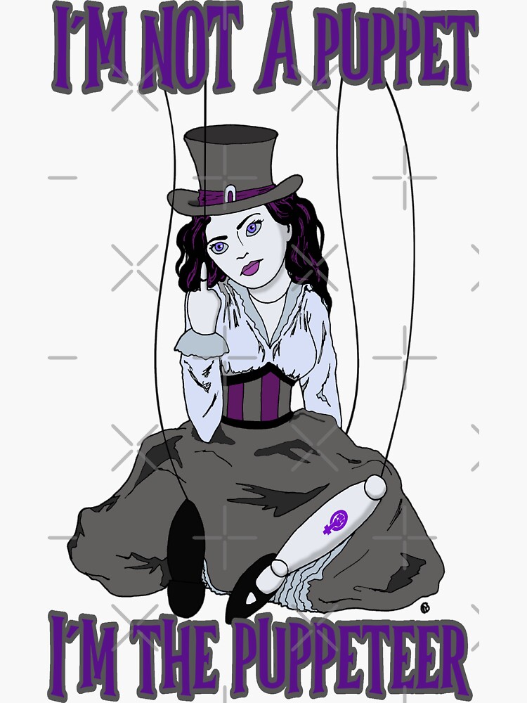 "Not a puppet" Sticker by kassandra369 | Redbubble
