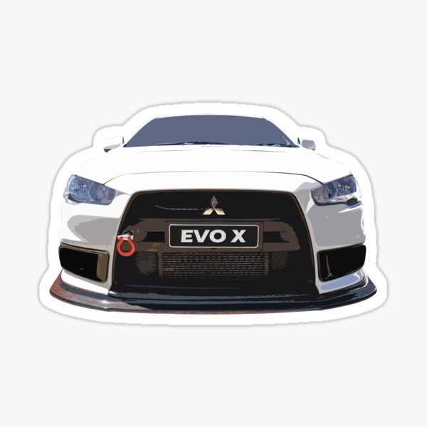 "Mitsubishi Lancer Evolution X MR" Sticker for Sale by radestilo ...