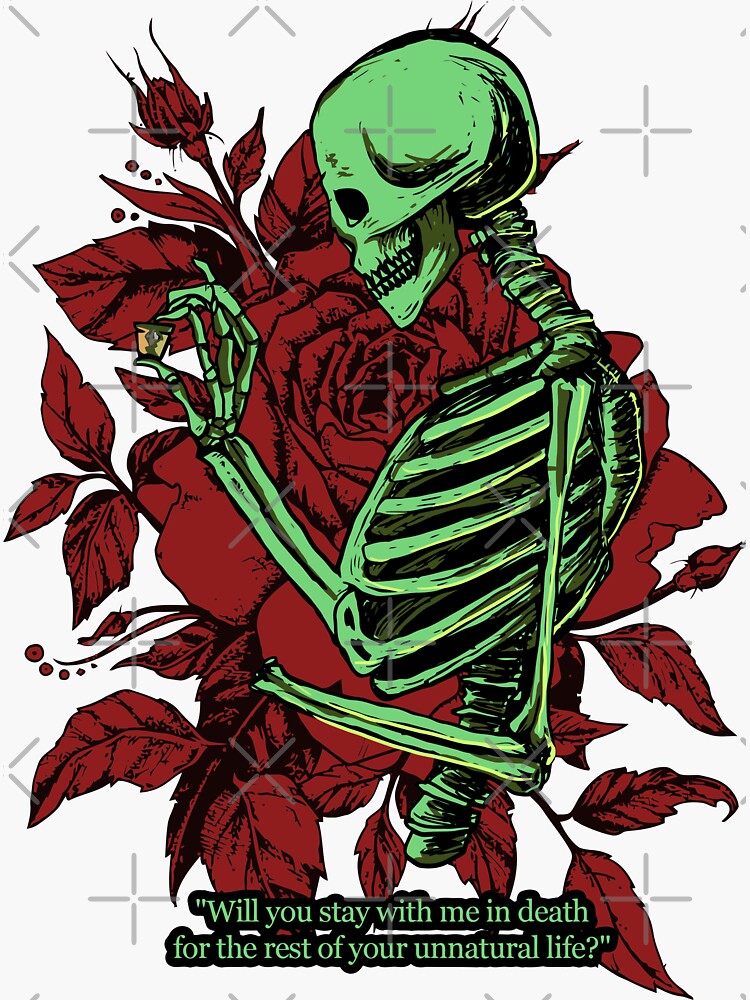"Propose skeleton" Sticker by deathanarchy | Redbubble