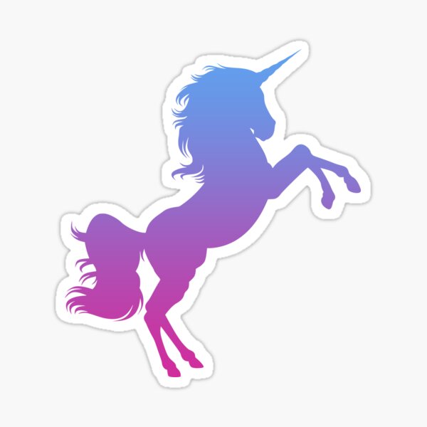 "Majestic Purple-blue Unicorn" Sticker for Sale by Bibliodude | Redbubble