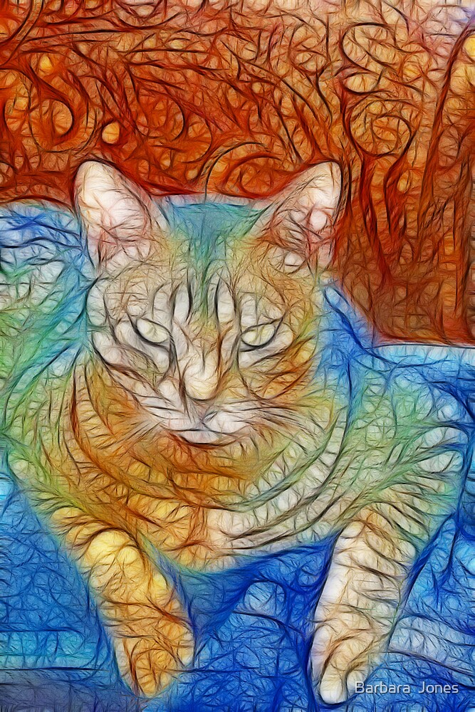 "Mosaic Cat" by Barbara Jones | Redbubble