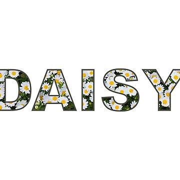 "Daisy Block Letters Text" Poster for Sale by chachels | Redbubble