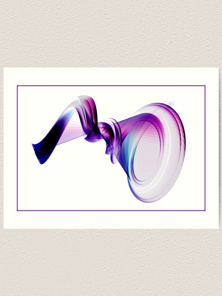 "Abstract 3D cochlea design, colorful in white background " Art Print ...