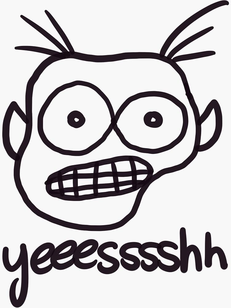 "Yeesh" Sticker for Sale by nattythings7 | Redbubble