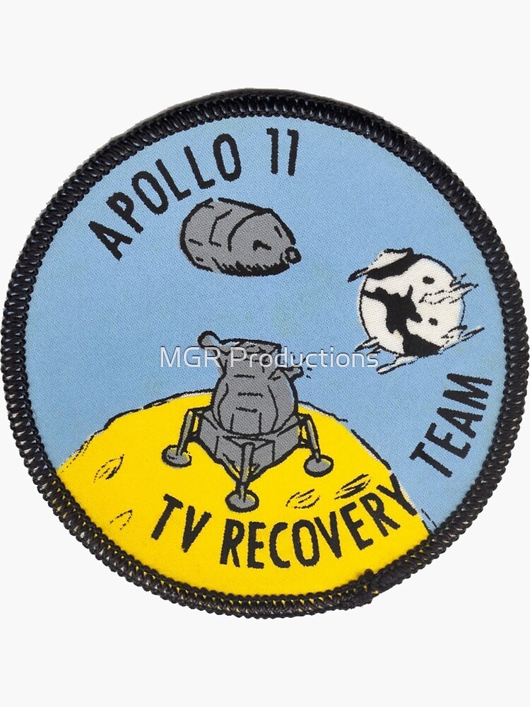 "Apollo 11 Patch of the TV Team!" Sticker for Sale by Quatrosales ...