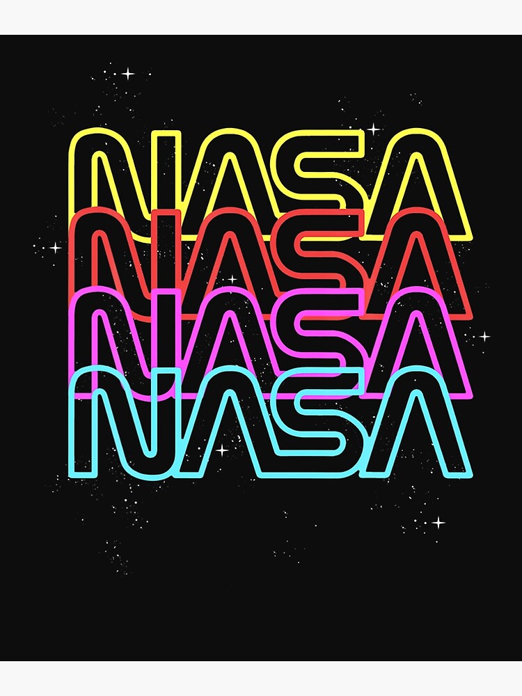 "NASA Neon Rainbow Repeat Text Logo" Poster for Sale by ANGELA2-BRYANT ...