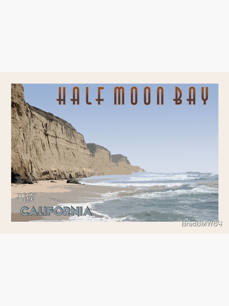 "Destination Half Moon Bay" Sticker by BradBMW84 | Redbubble