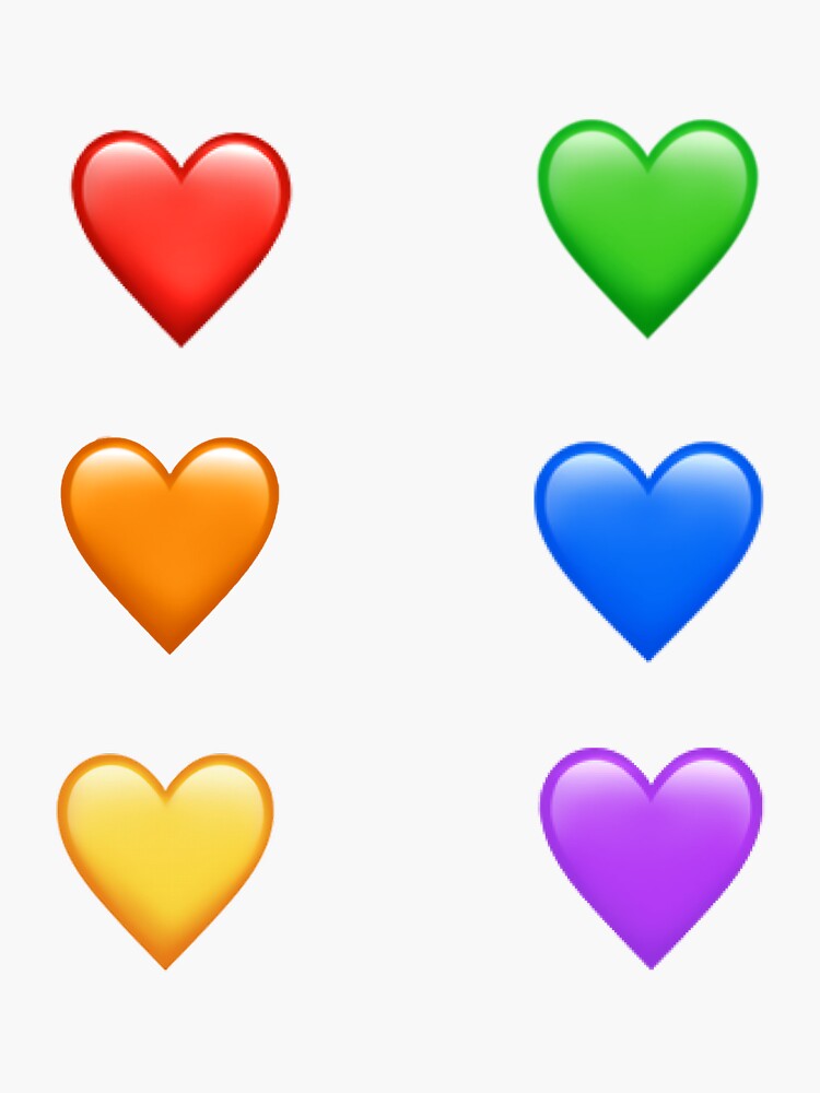 "Rainbow emoji heart sticker" Sticker for Sale by shishi157 | Redbubble