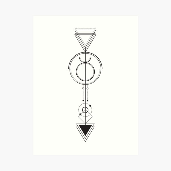 "Taurus Astrology - Zodiac Arrow" Art Print for Sale by alcateiaart ...