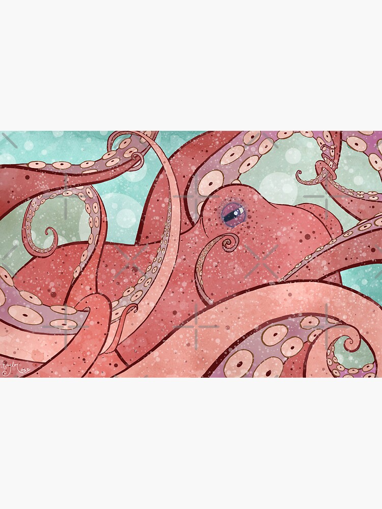 "Tangled Ocean Octopus" Sticker by TaylorRoseArt | Redbubble