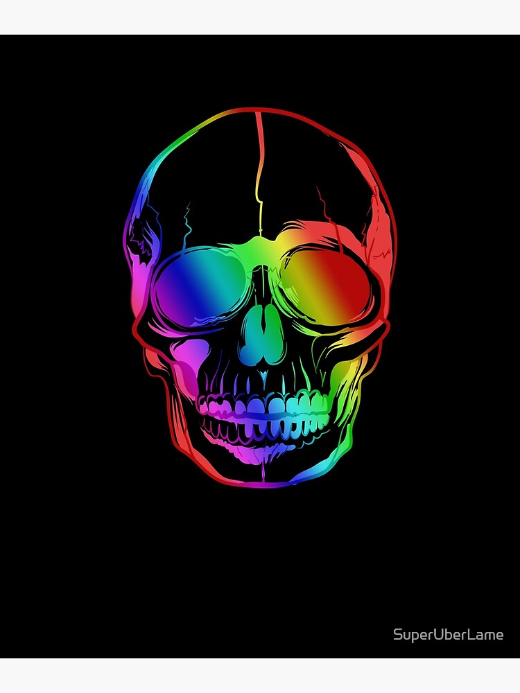 "Rainbow Skull" Poster by SuperUberLame | Redbubble