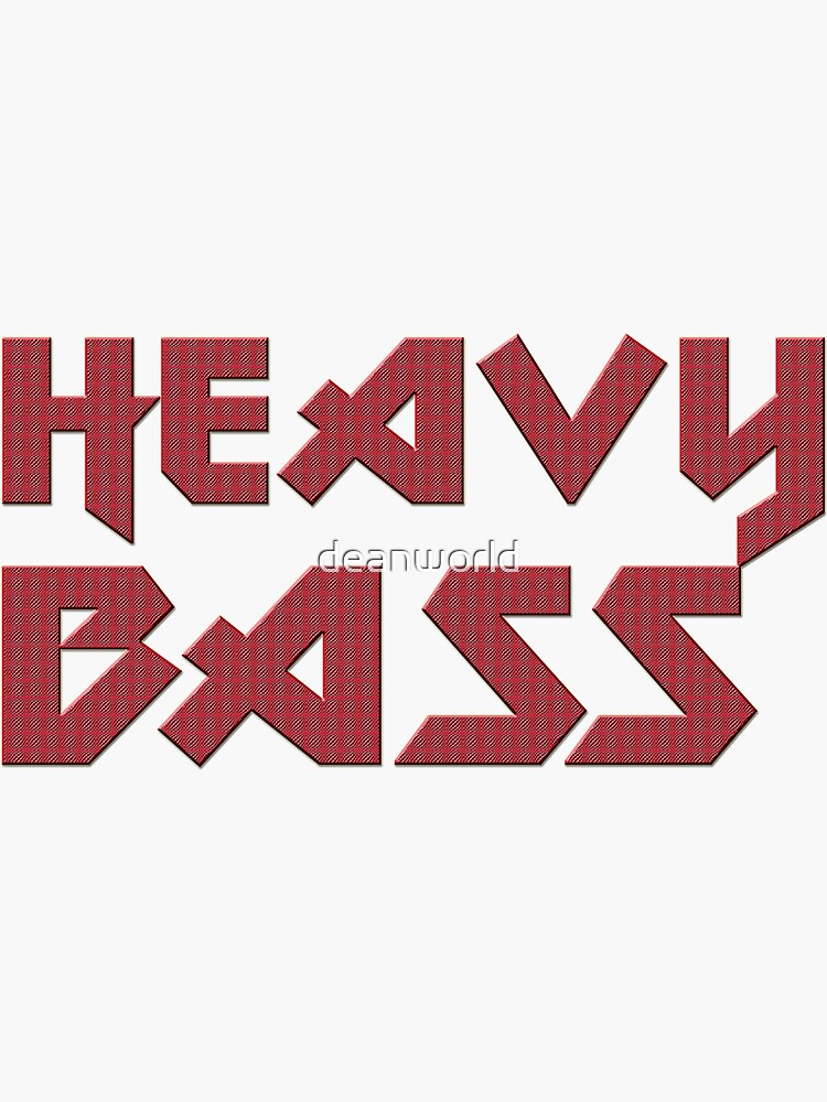"Heavy Bass T-Shirt - I Love Bass Music Top" Sticker by deanworld ...