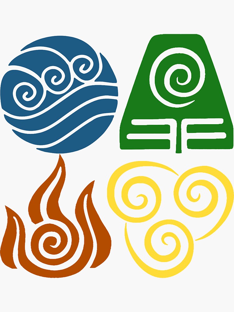 "Four Elements" Sticker by kaylakirkendall | Redbubble