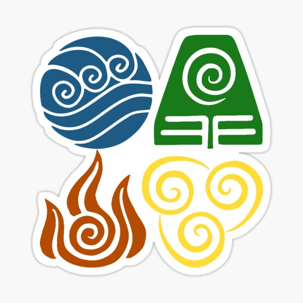 "Four Elements" Sticker for Sale by kaylakirkendall | Redbubble