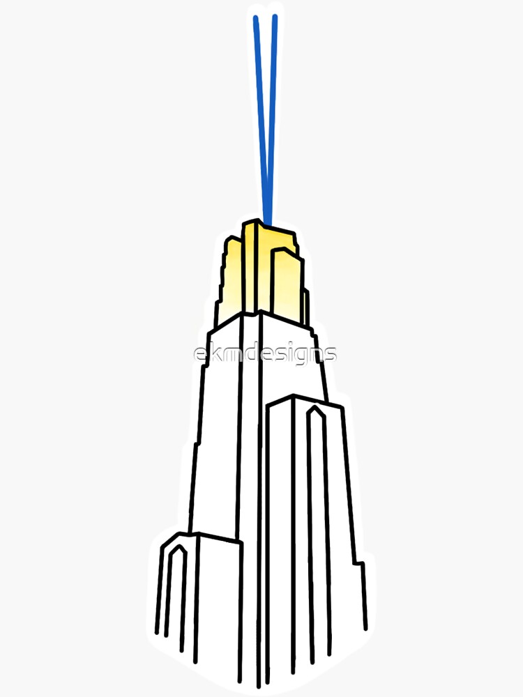 "cathedral of learning victory lights" Sticker for Sale by ekmdesigns ...