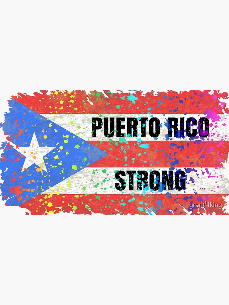 "Rainbow Puerto Rico Strong Puerto Rican Flag Pride design" Sticker for ...