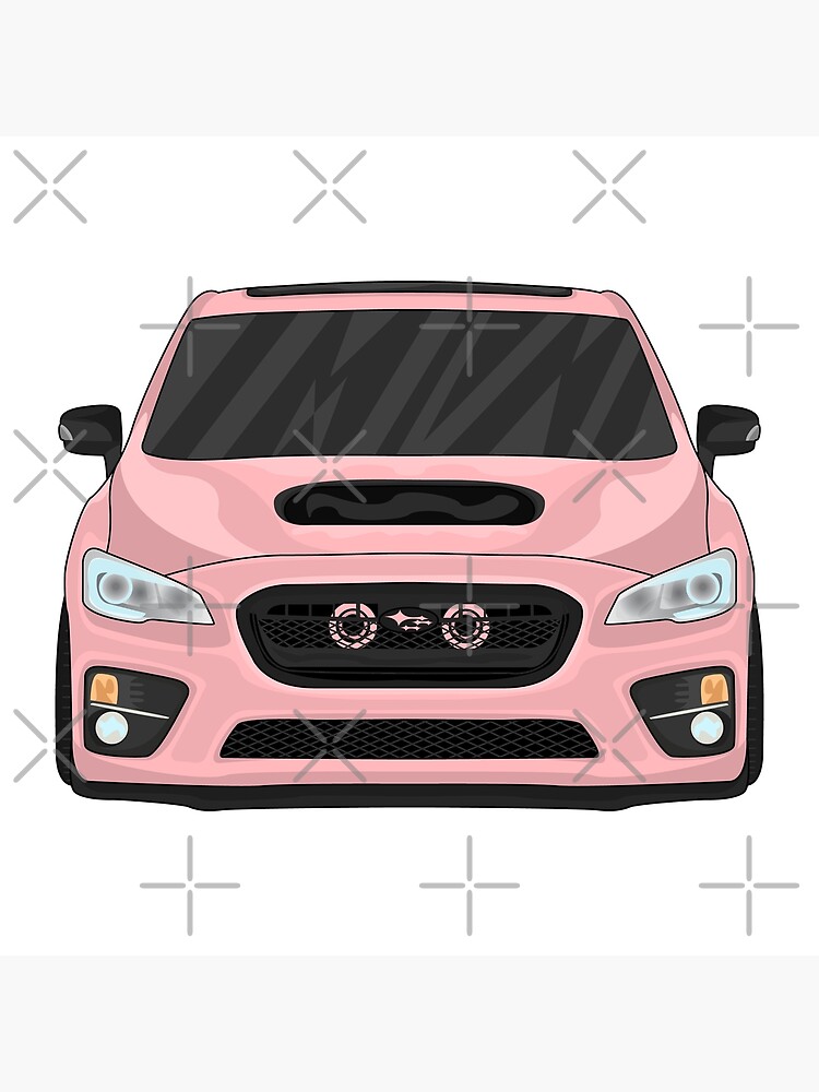 Subaaru Wrx Sti (Pink) Premium Matte Vertical Poster