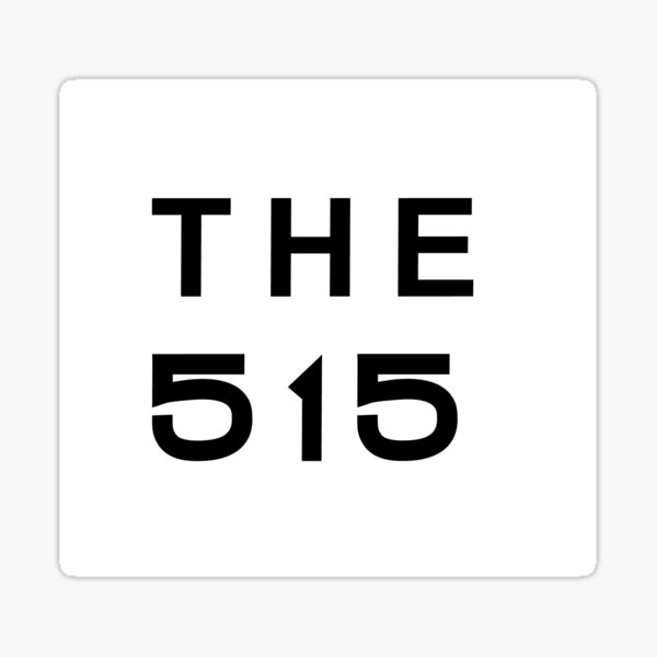 "515 Iowa Area Code Typography" Sticker for Sale by Aliasotaku | Redbubble
