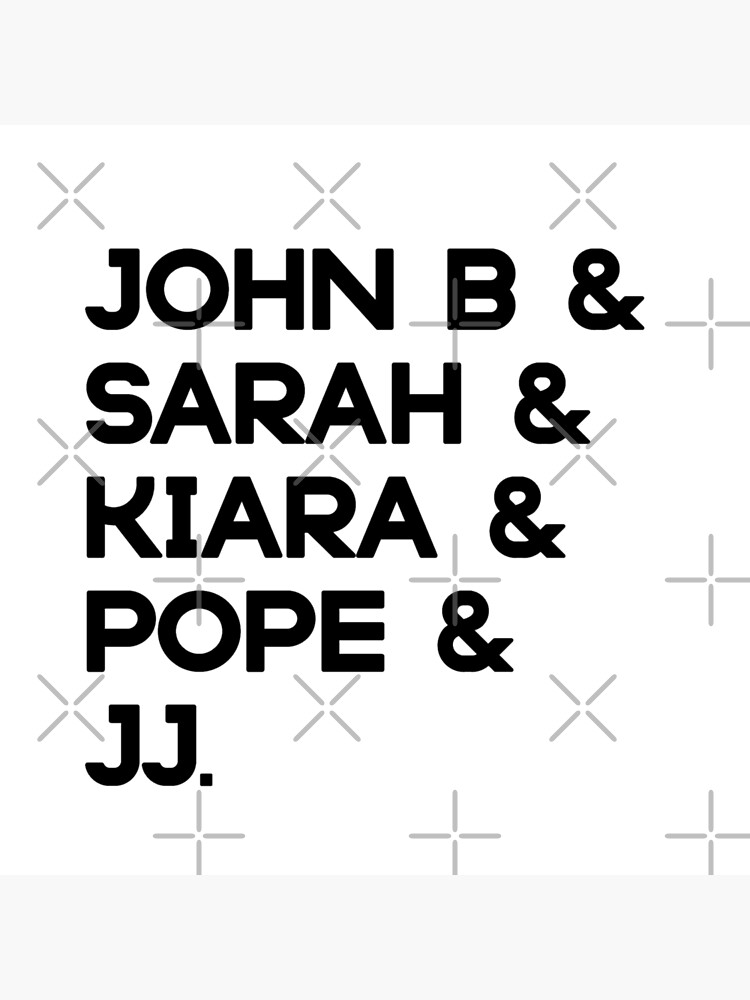 "outer banks character names" Poster for Sale by sarap987 | Redbubble