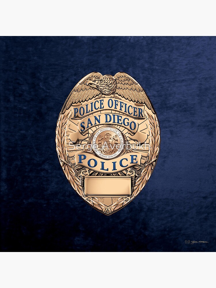 "San Diego Police Department - SDPD Offizier Abzeichen über Blue Velvet ...