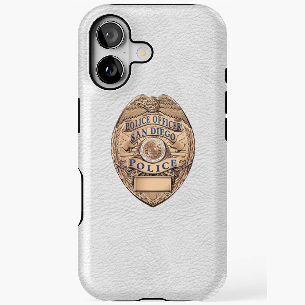 "San Diego Police Department - SDPD Officer Badge over White Leather ...
