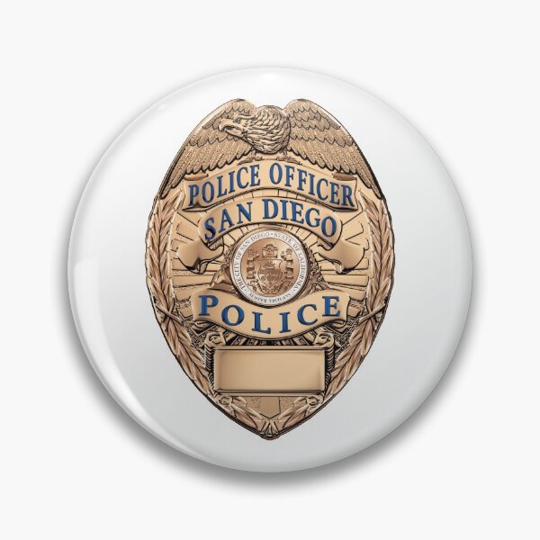 "San Diego Police Department - SDPD Officer Badge over White Leather ...
