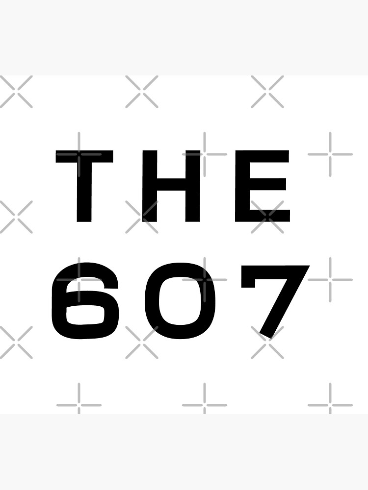 "607 New York Area Code Typography" Sticker for Sale by Aliasotaku ...