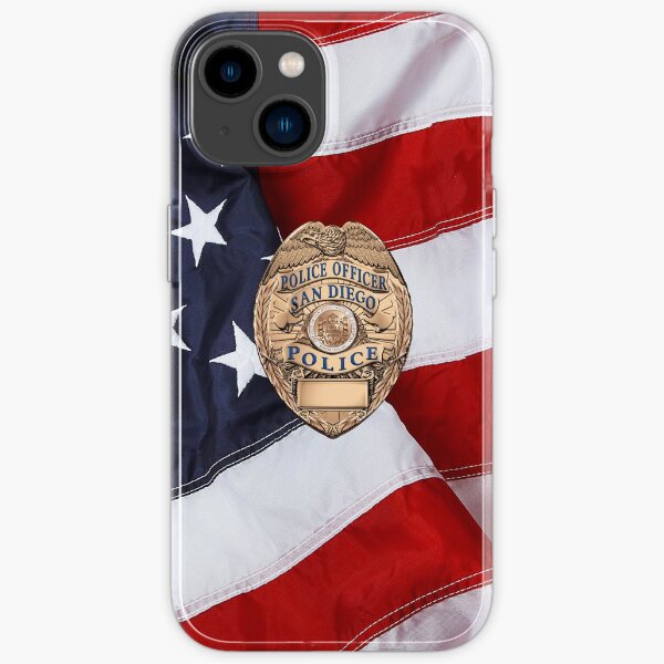 "San Diego Police Department - SDPD Officer Badge over American Flag ...