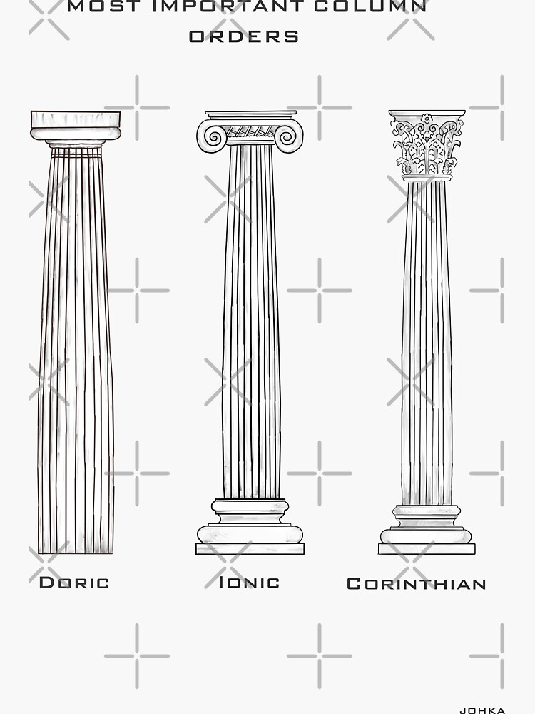 "Column orders" Sticker for Sale by Johka | Redbubble